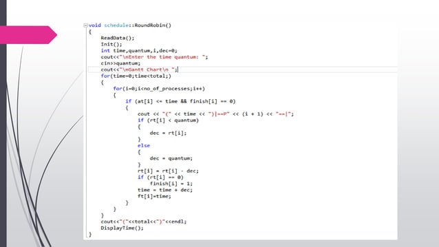Round Robin Scheduling Algorithm (Simulation) | PPTX | Physics | Science