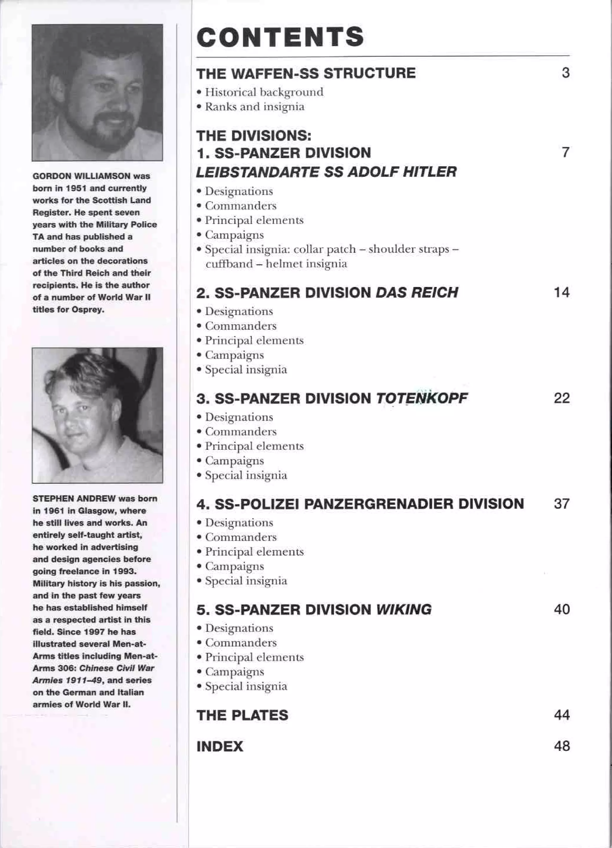 The Waffen SS 1. to 5. divisions | PDF