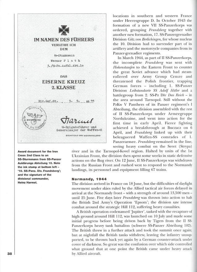 the Waffen SS- 2 - 6 to 10 divisions | PDF