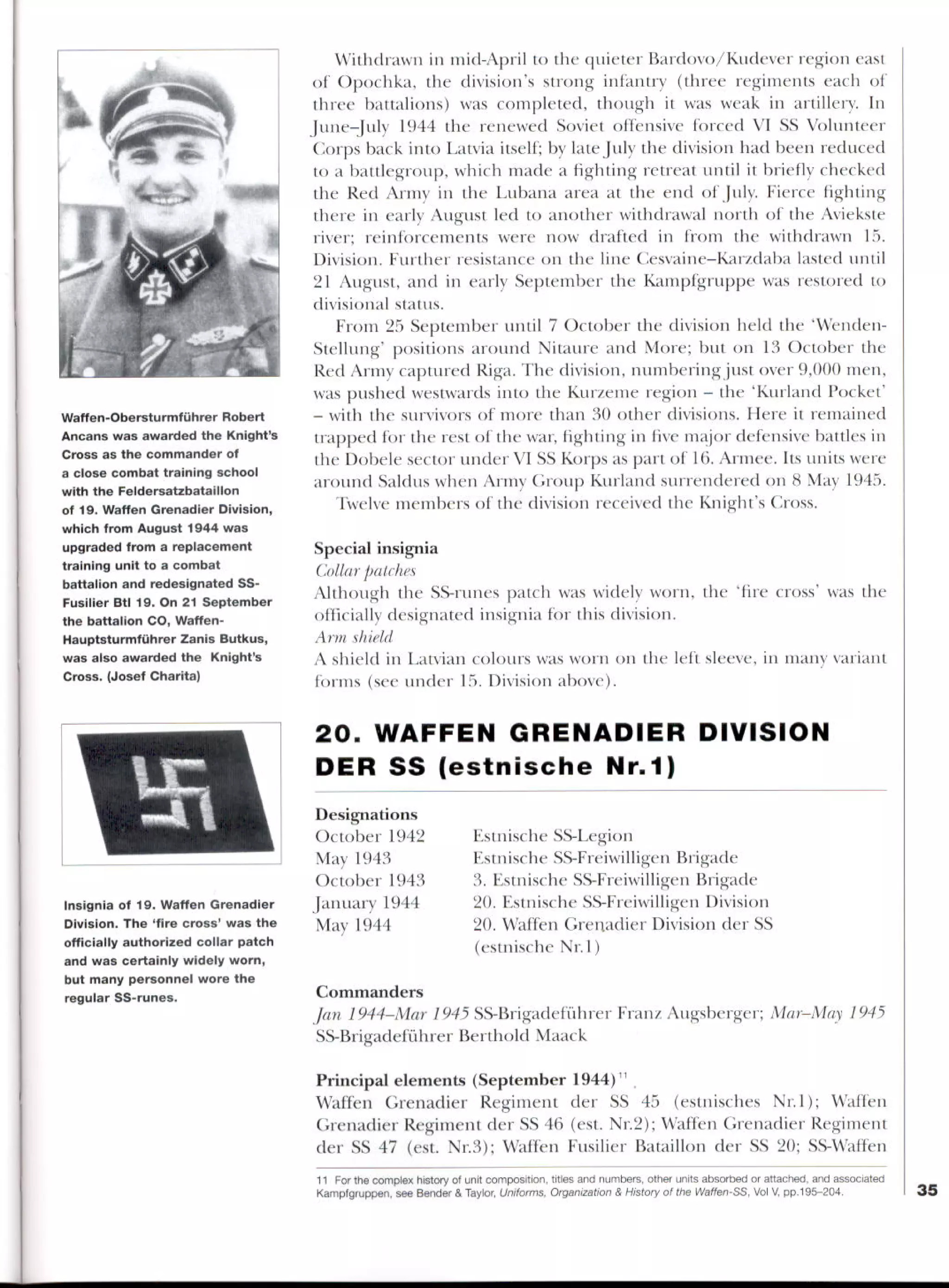 Waffen SS - 11-23 divisions | PDF