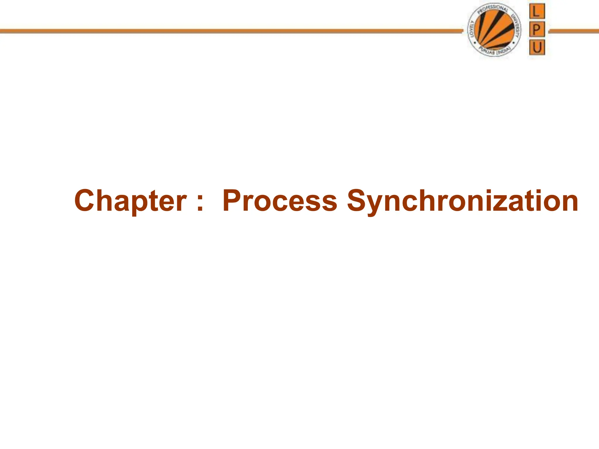 Os Process Synchronization Unit3 Synchronization Ppt 2205