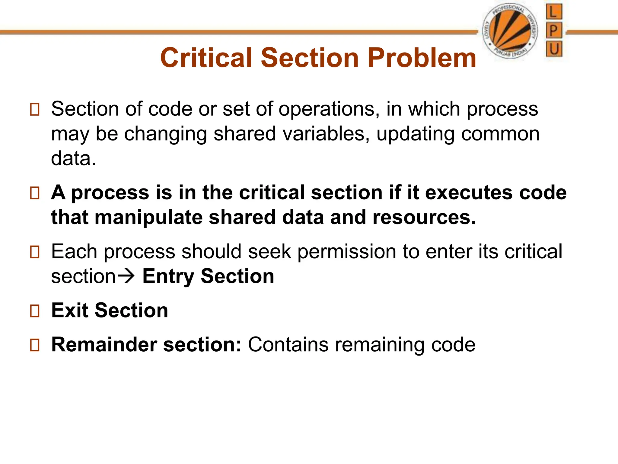 Os Process Synchronization Unit3 Synchronization Ppt Free Download