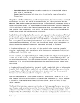 READER/WRITER SOLUTION | PDF