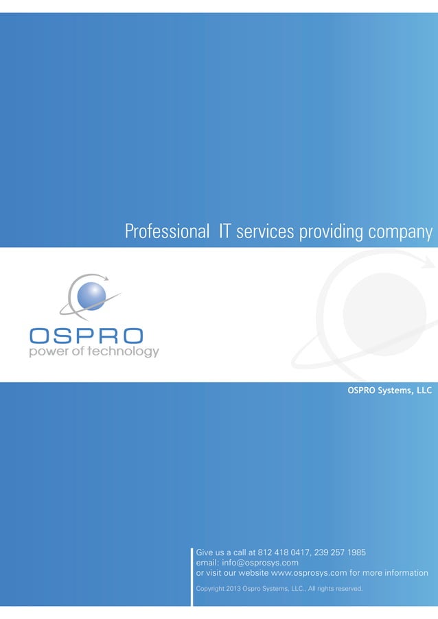 Osprosys it-brochure | PDF