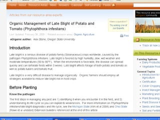 OSPUD: An Example of Farm to Table Participatory Learning in Potato | PPT