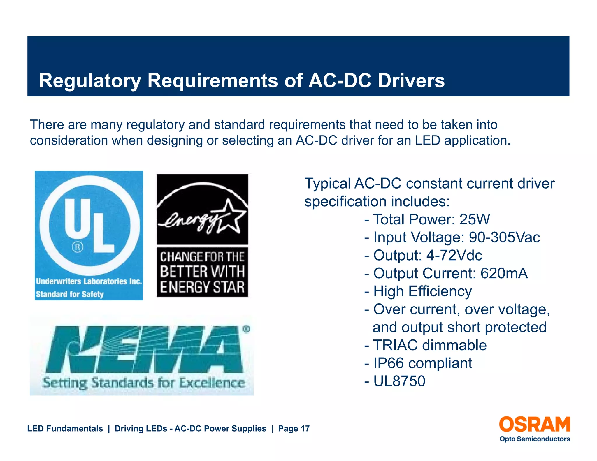 Driving LEDs -AC-DC Power Supplies: LED Fundamentals | PDF
