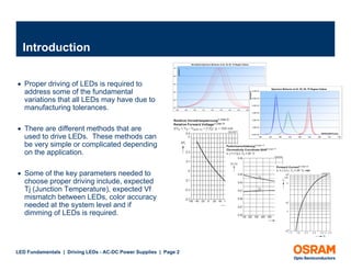 Driving LEDs -AC-DC Power Supplies: LED Fundamentals | PDF