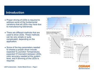 Driving LEDs - Switch Mode Drivers: LED Fundamentals | PDF