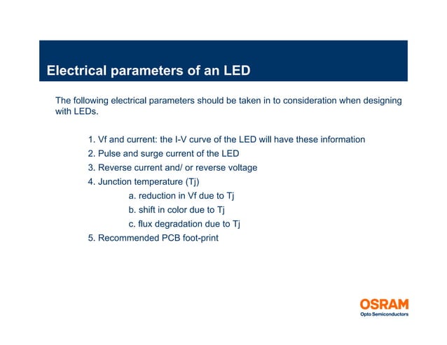 Electrical Characteristics of LEDs: LED Fundamentals | PDF