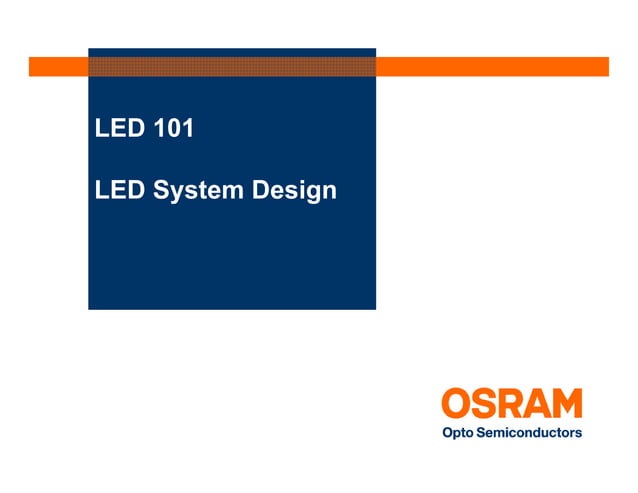 LEDs System Introduction: LED Fundamentals | PPT