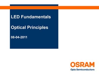 Optical Principles: LED Fundamentals | PDF