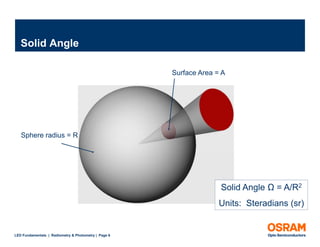 Radiometry and Photometry: LED Fundamentals | PDF