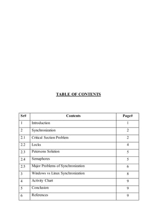 Operating System Process Synchronization | DOCX | Operating Systems ...