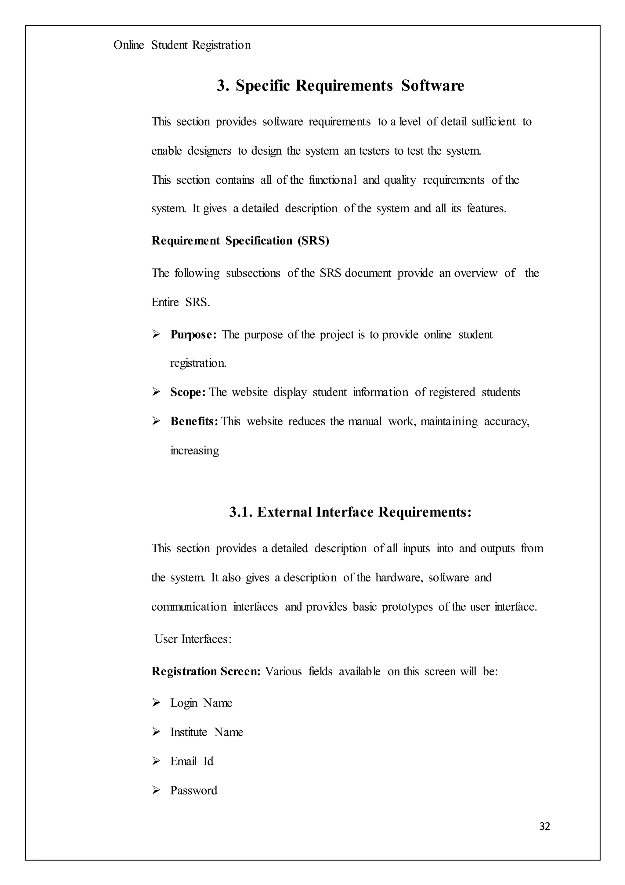 Online Student Registration System | DOCX