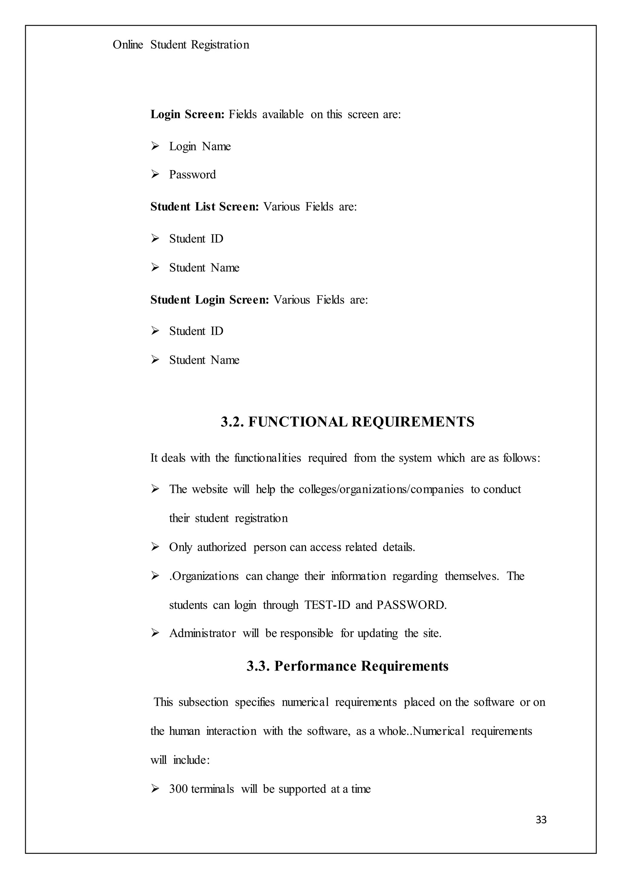 Online Student Registration System | DOCX