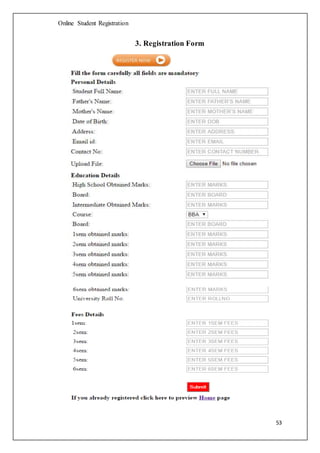 Online Student Registration System | DOCX
