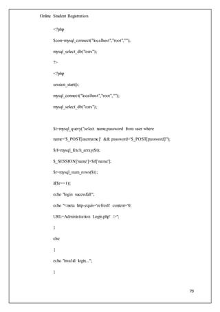 Online Student Registration System | DOCX