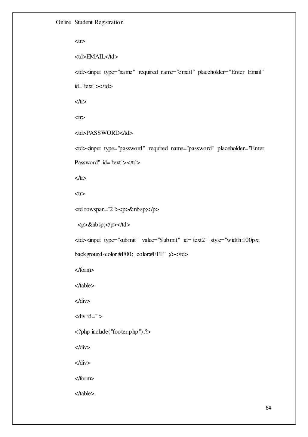 Online Student Registration System