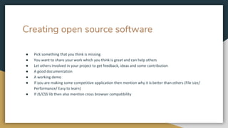 Open Source Software Contribution | PDF