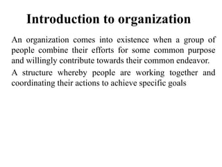 Organisation System and Structure for BBA Students | PPTX