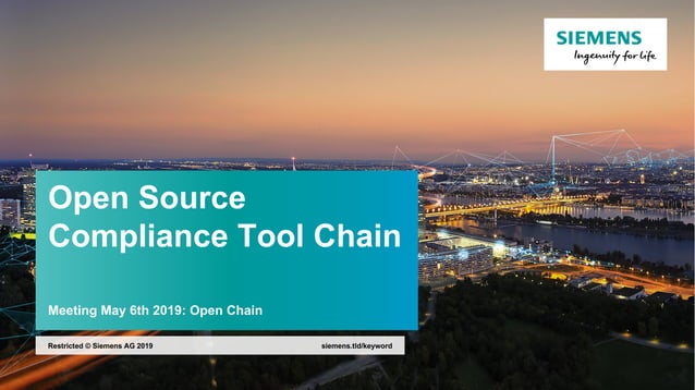 Open Source Compliance Toolchain - A Proposal | PPT