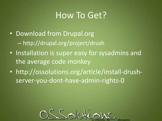 Intro to Drush | PPT