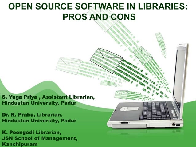 Open source Software: pros and cons | PPTX | Operating Systems | Computer Software and Applications