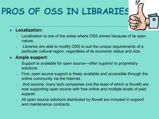Open source Software: pros and cons | PPTX