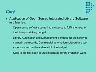 Open source Software: pros and cons | PPTX