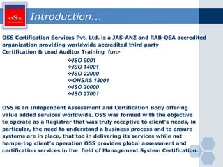 ISO certification by OSS certifications | PPTX | Operating Systems | Computer Software and ...