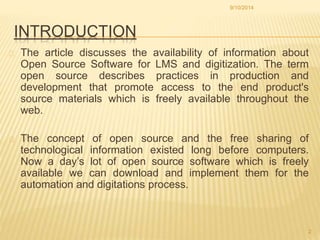 Open Source Software: A Study | PPTX