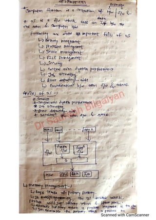 Operating Systems Notes (Created from Peter Baer Galvin) | PDF