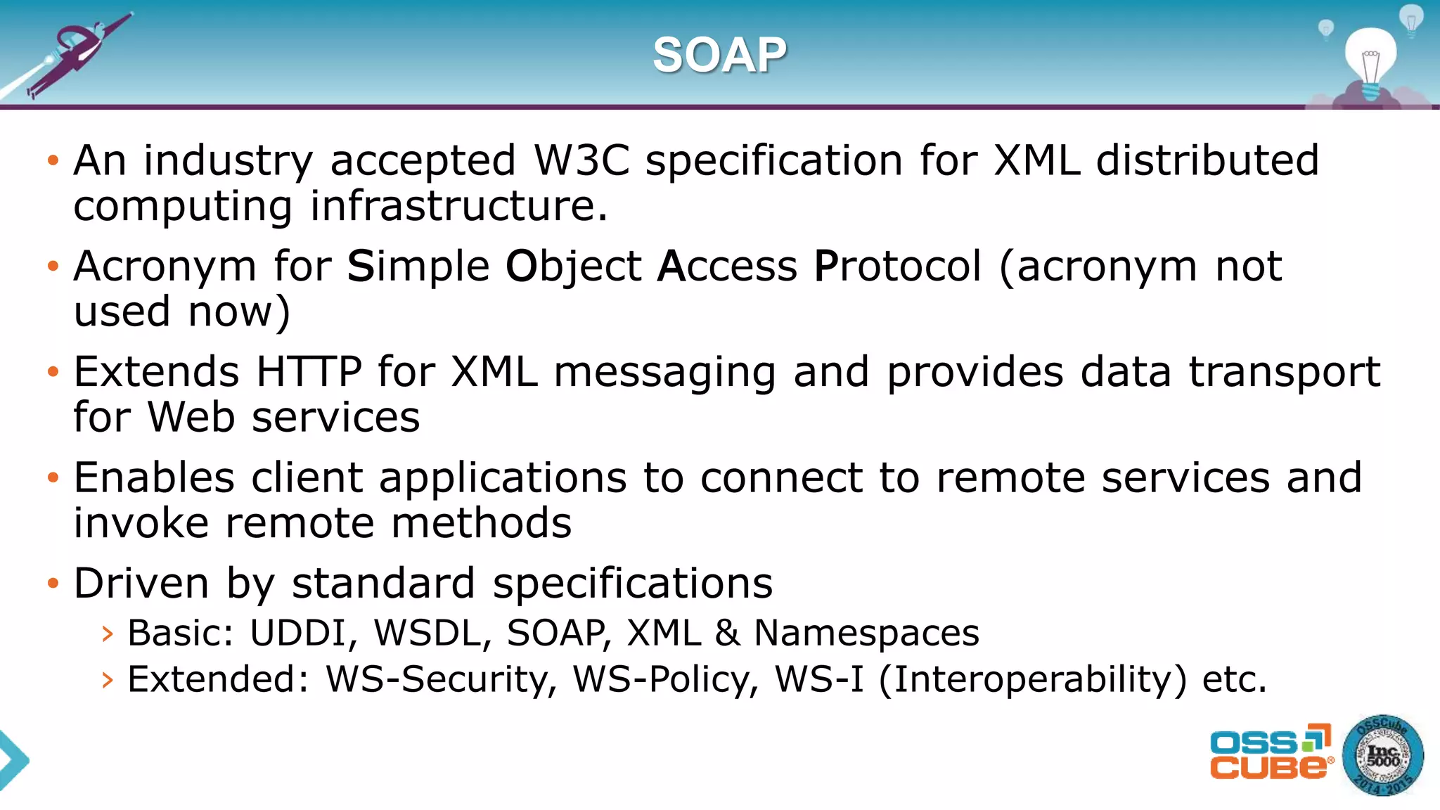 An Overview of Web Services: SOAP and REST | PPTX