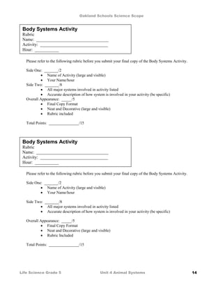 Os scope animal-systems-5 (1) | DOCX | Educational Assessment | Education