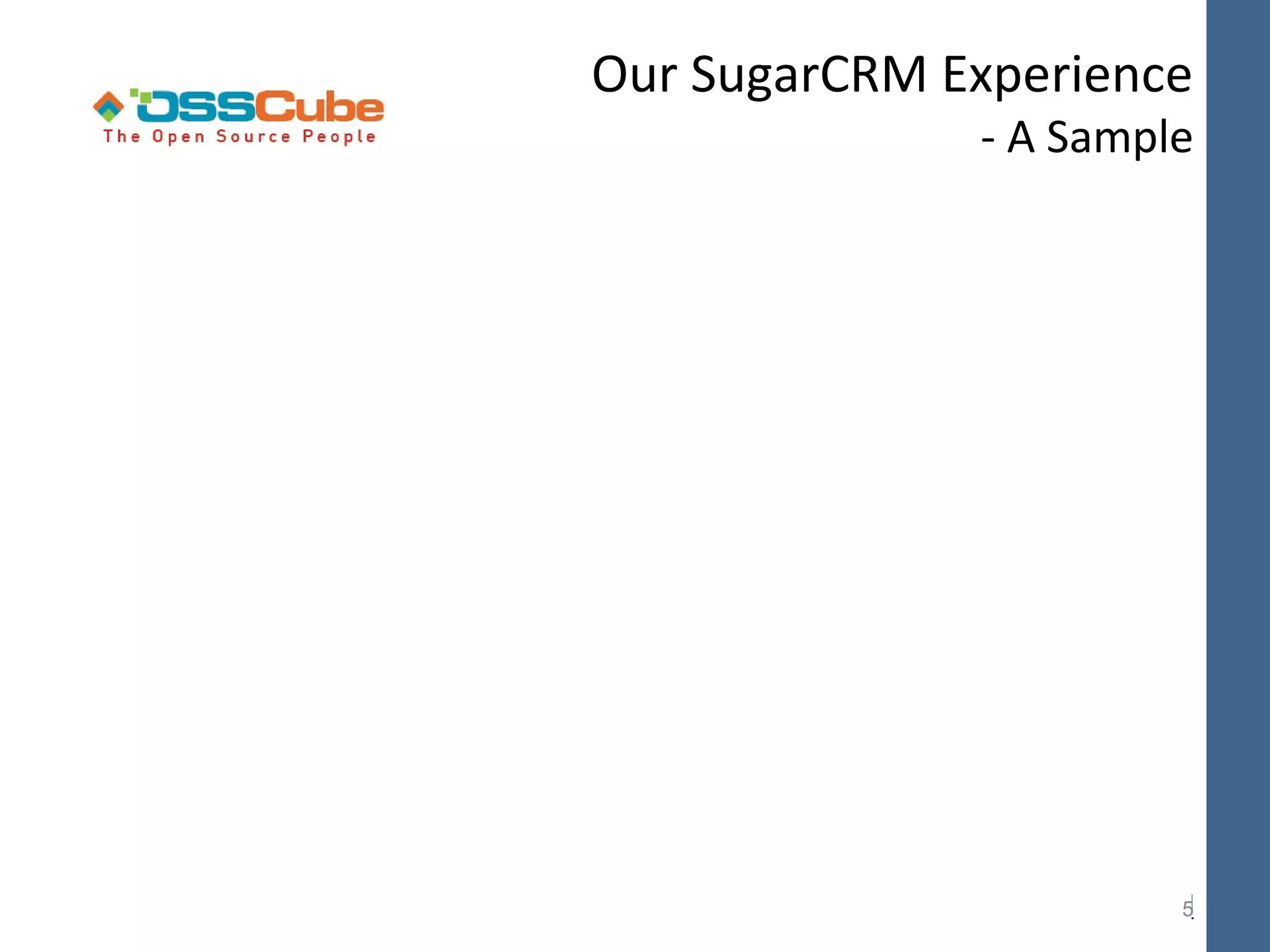 OSSCube SugarCRM Services | PPT