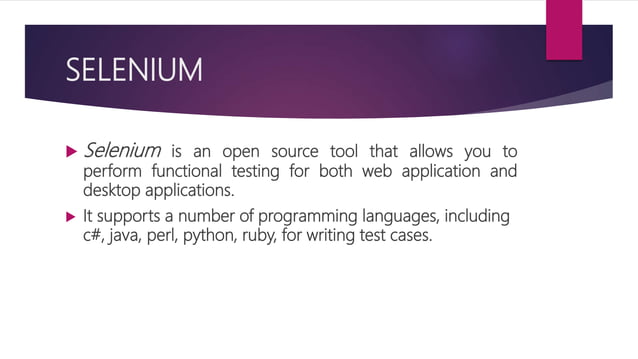 Open Source Software Testing Pptx Programming Languages Computing