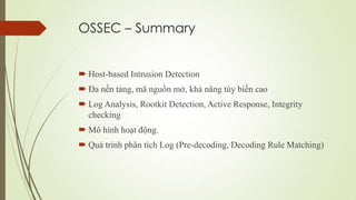 Ossec – host based intrusion detection system | PPTX