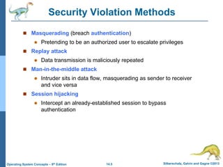 Operating system security Chapter 15(Security Slides) | PPT