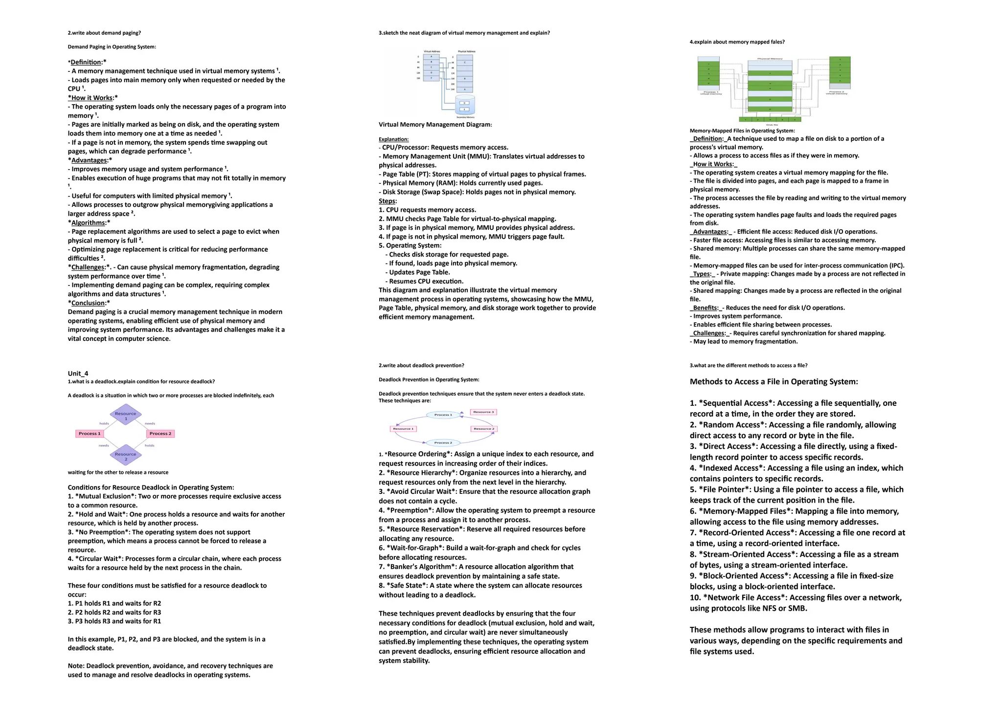 OS SEM operating system important questions.pdf | Operating Systems | Computer Software and ...