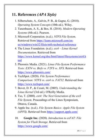 FILE SYSTEMS ARCHITECTURE: FAT VS NTFS VS EXT4 | PDF