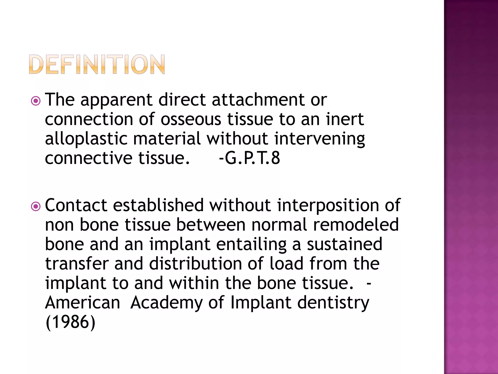 Osseointegration | PPT