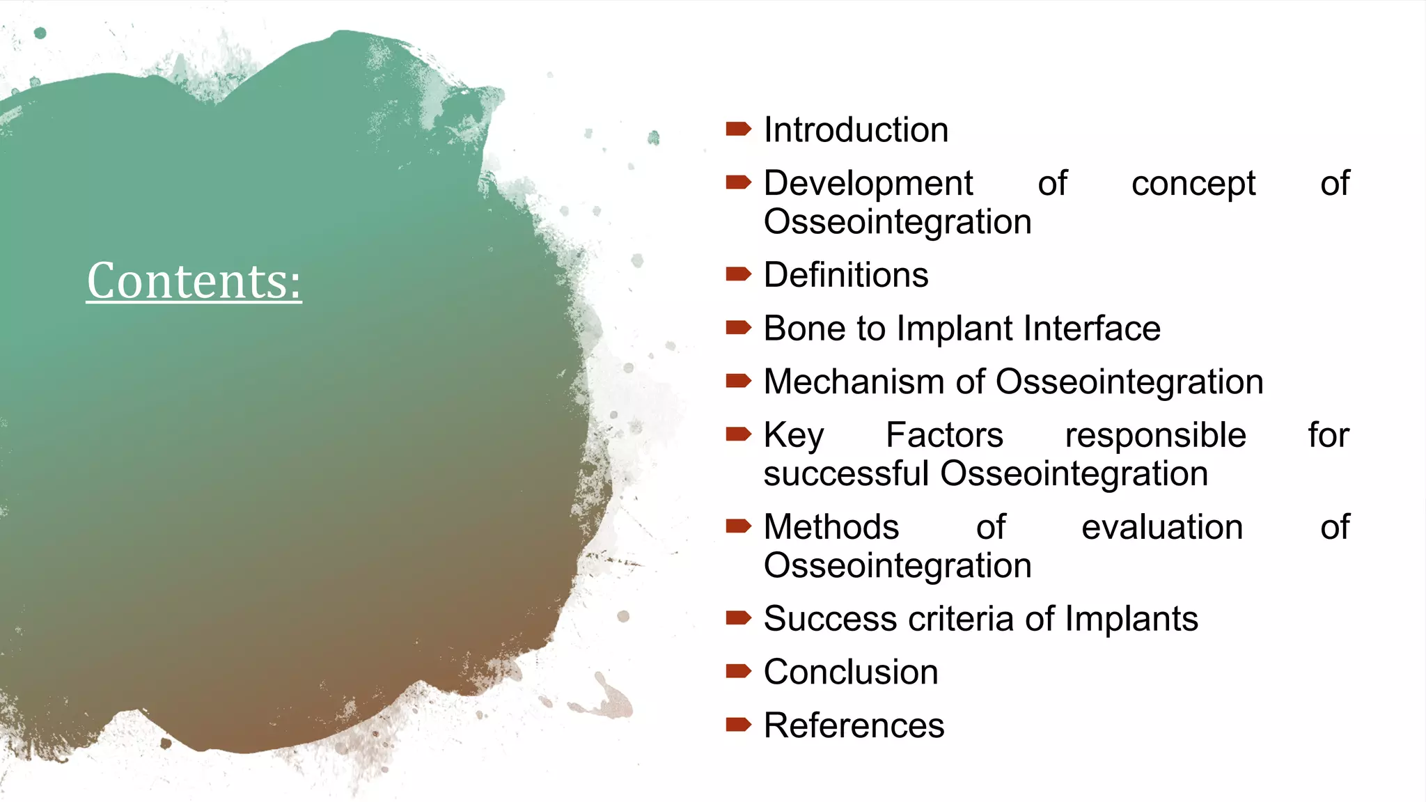 Osseointegration in Dental Implants | PPTX