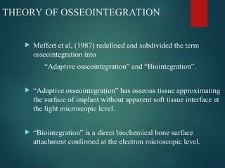 OSSEOINTEGRATION finL YR.pptnjkdfbjkfbnjk cgfnbncgf | PPT