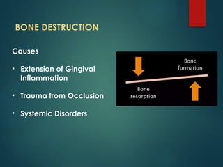 Periodontal Bone Loss and Patterns of Bone Destruction | PPTX