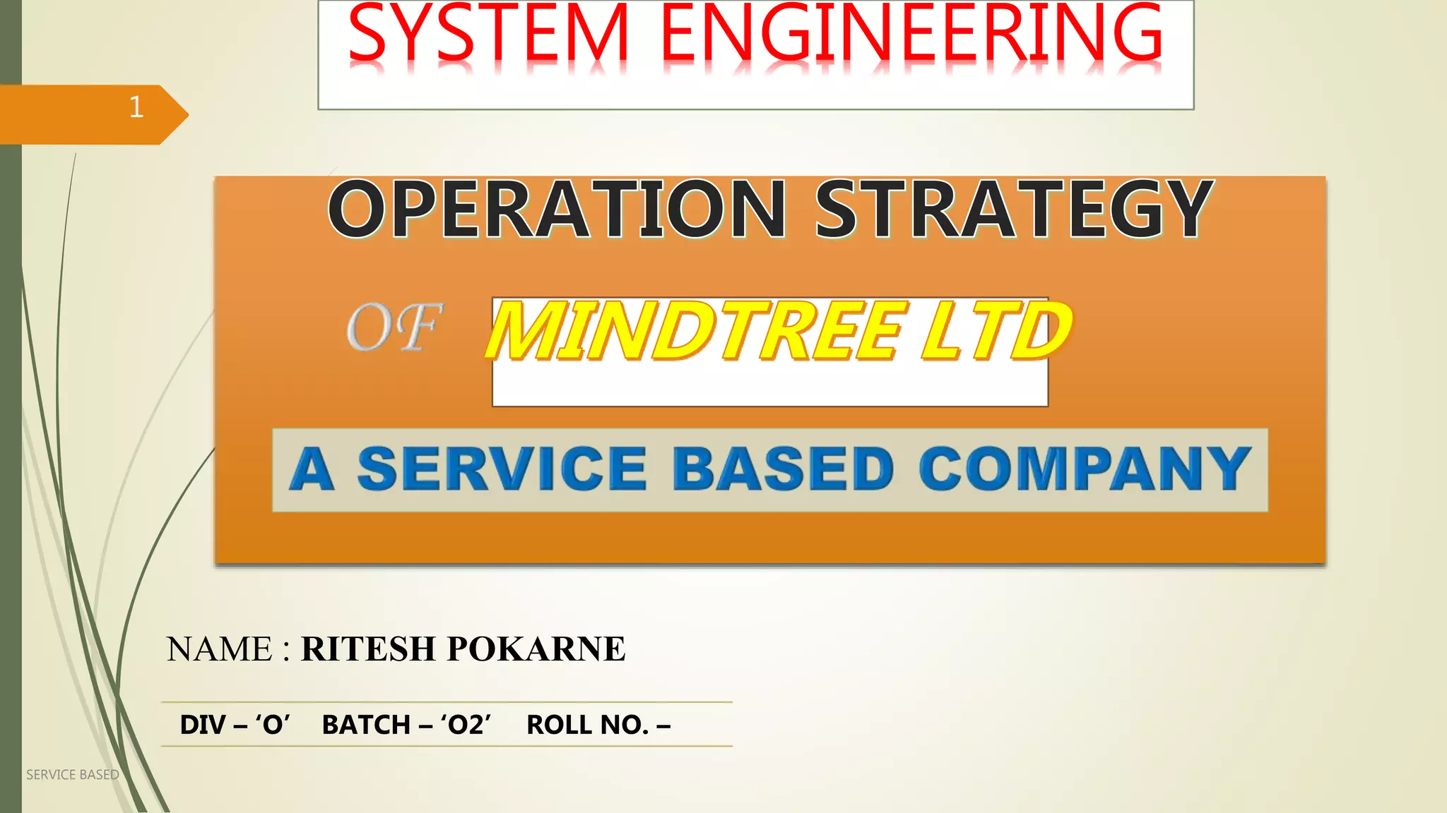 Operation Stratgy of Mindtree | PPT