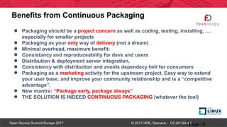 Using containers and Continuous Packaging to Build native FOSSology ...