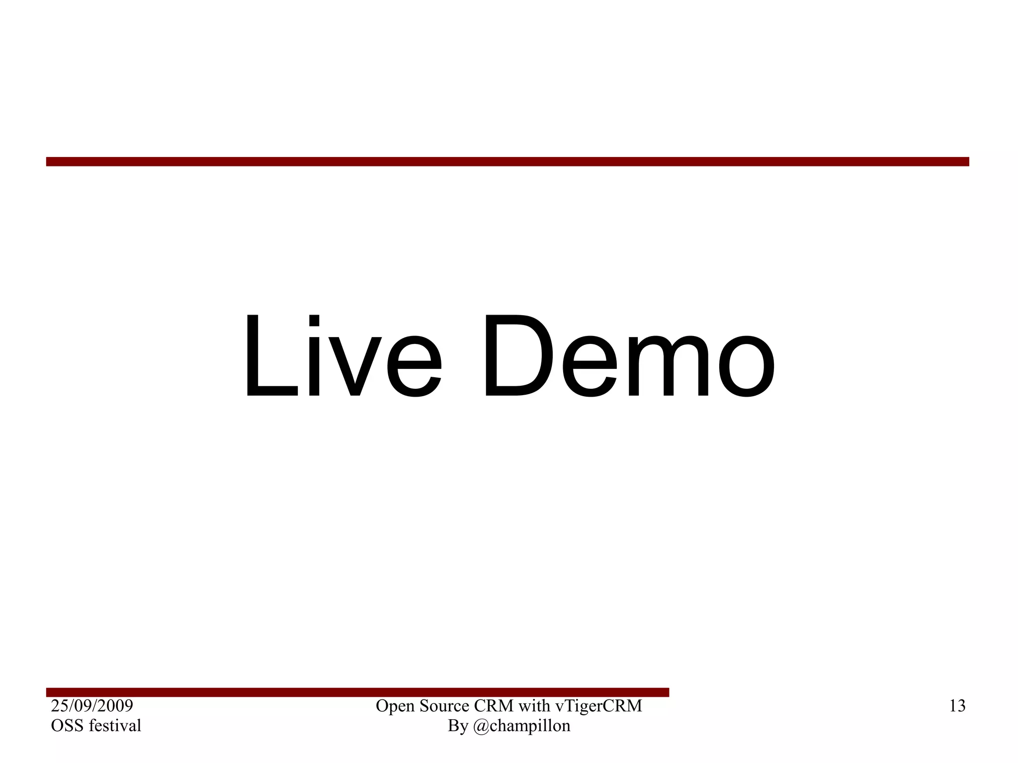 Open Source CRM with vTigerCRM | ODP