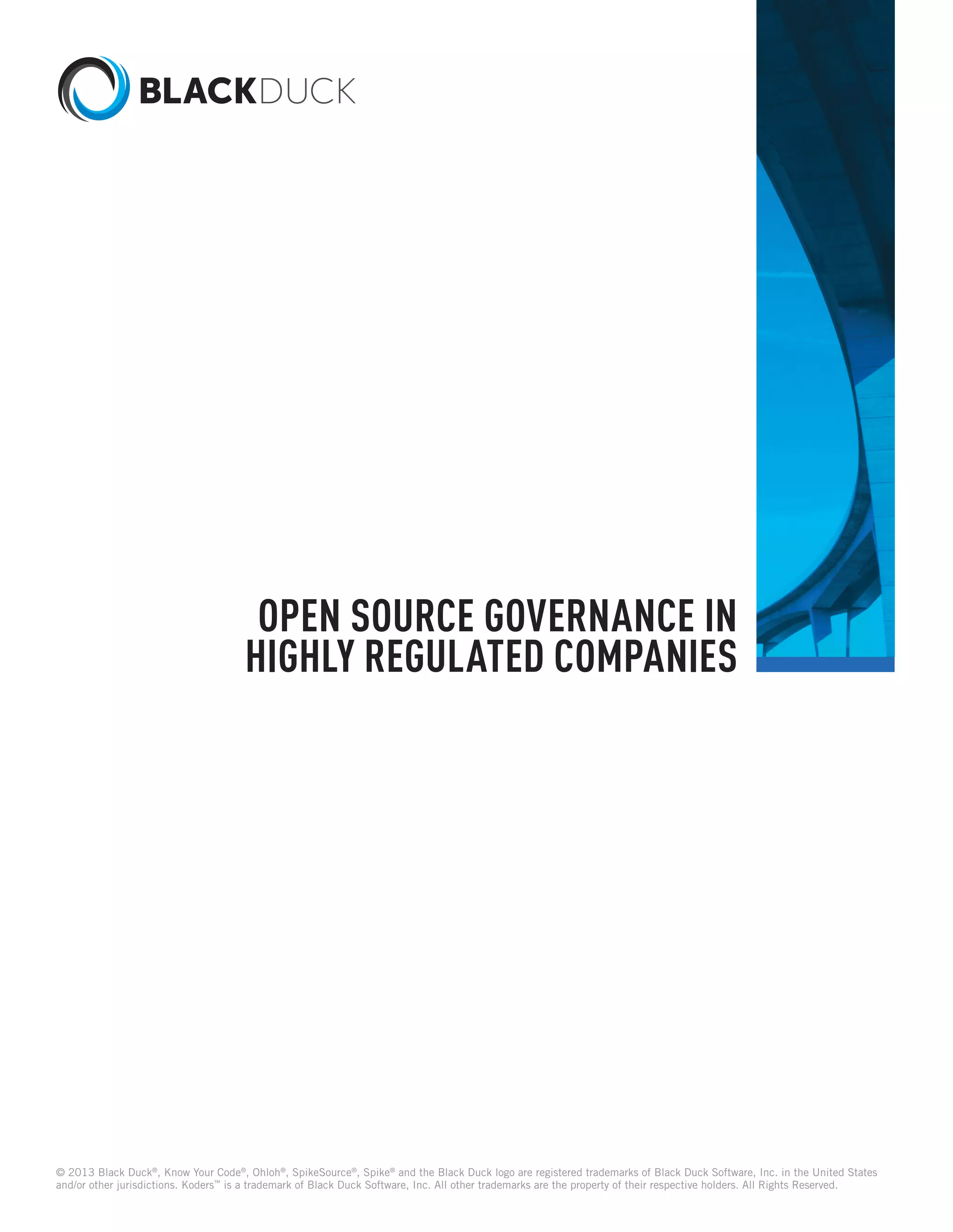 Open Source Governance in Highly Regulated Companies | PDF