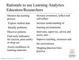 Ossiannilssonmooc learning analytics chalmers140924_final | PPT