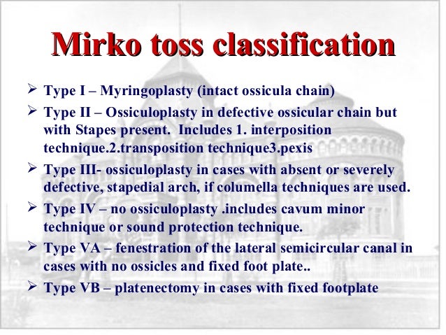 Ossicluloplasty in detail